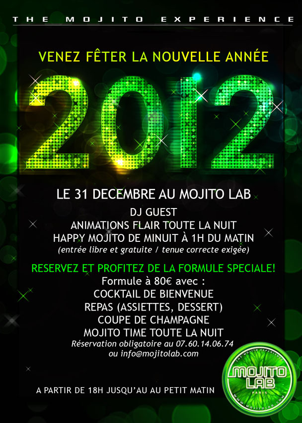 réveillon 2012 @ mojito lab paris | Placeminute