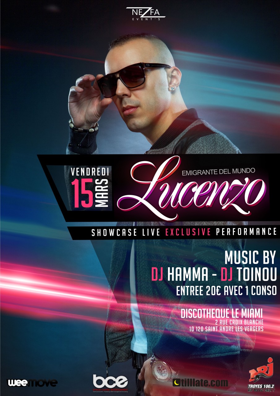 "LUCENZO" EXCLUSIVE SHOW CASE LIVE PERFORMANCE | VENDREDI 15/03 ...